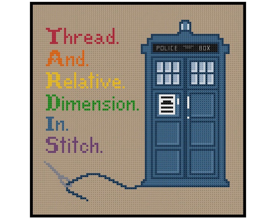 Doctor Who TARDIS in Stitch - Cross Stitch PDF Pattern Instant Download ...