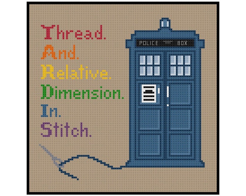 Doctor Who TARDIS in Stitch - Cross Stitch PDF Pattern Instant Download ...