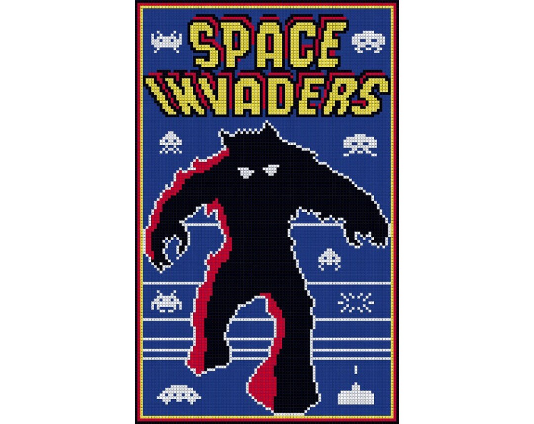 Space Invaders Arcade Video Game - Cross Stitch PDF Pattern Instant ...