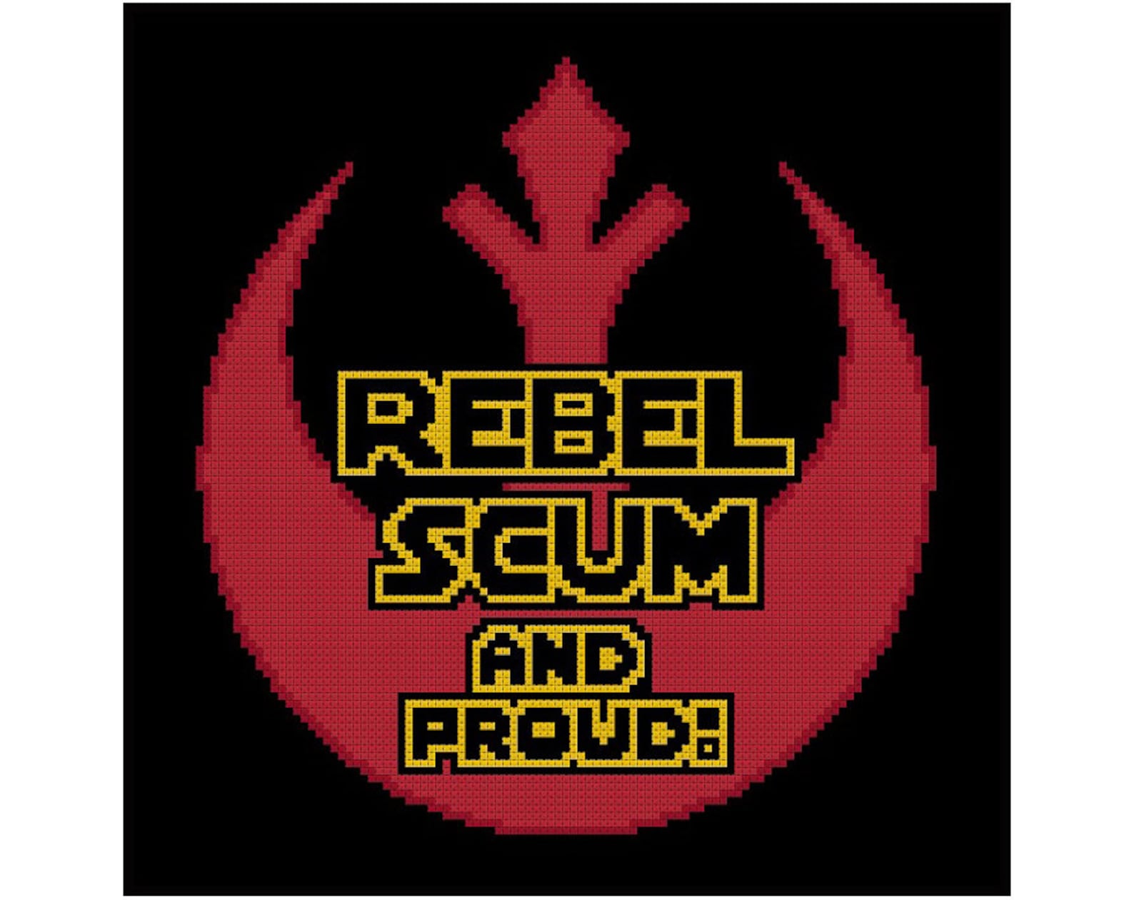 Star Wars - Rebel Scum and Proud - Cross Stitch PDF Pattern Instant ...