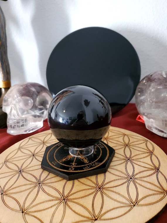 Art & Collectibles Art Objects Sculpture Obsidian scrying orb #3 etna ...