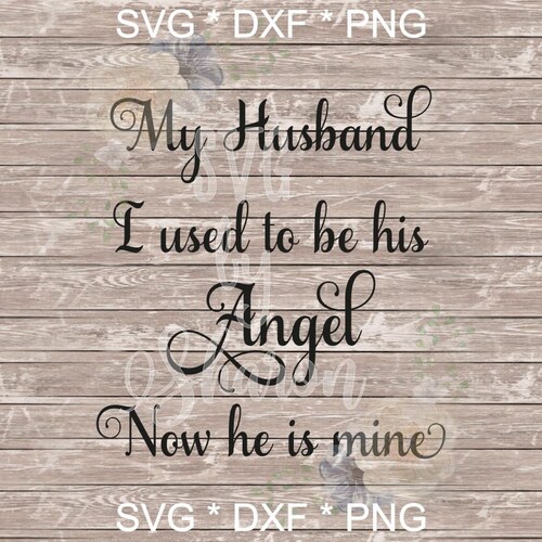 My Husband Guardian Angel Memorial SVG/DXF File - Etsy