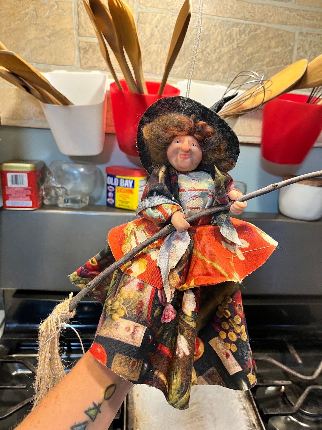 Brenda the Handmade Kitchen Witch Doll - Etsy