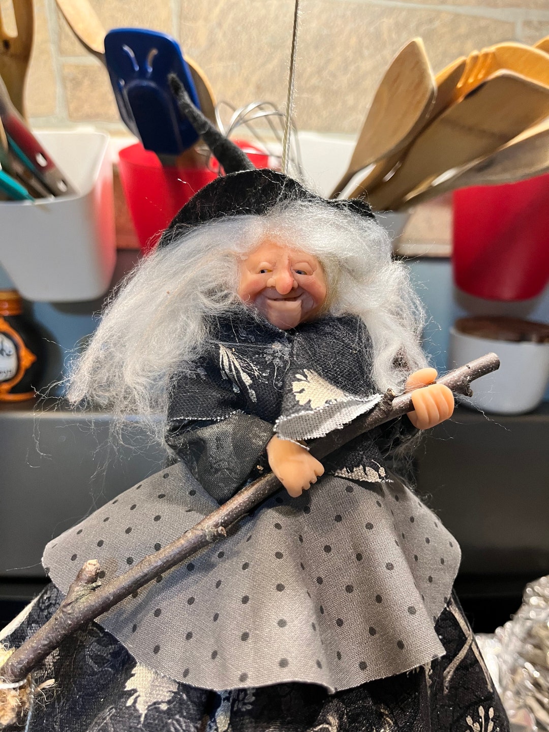 Helga the Handmade Kitchen Witch Doll - Etsy