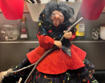 Theresa the Handmade Kitchen Witch Doll - Etsy