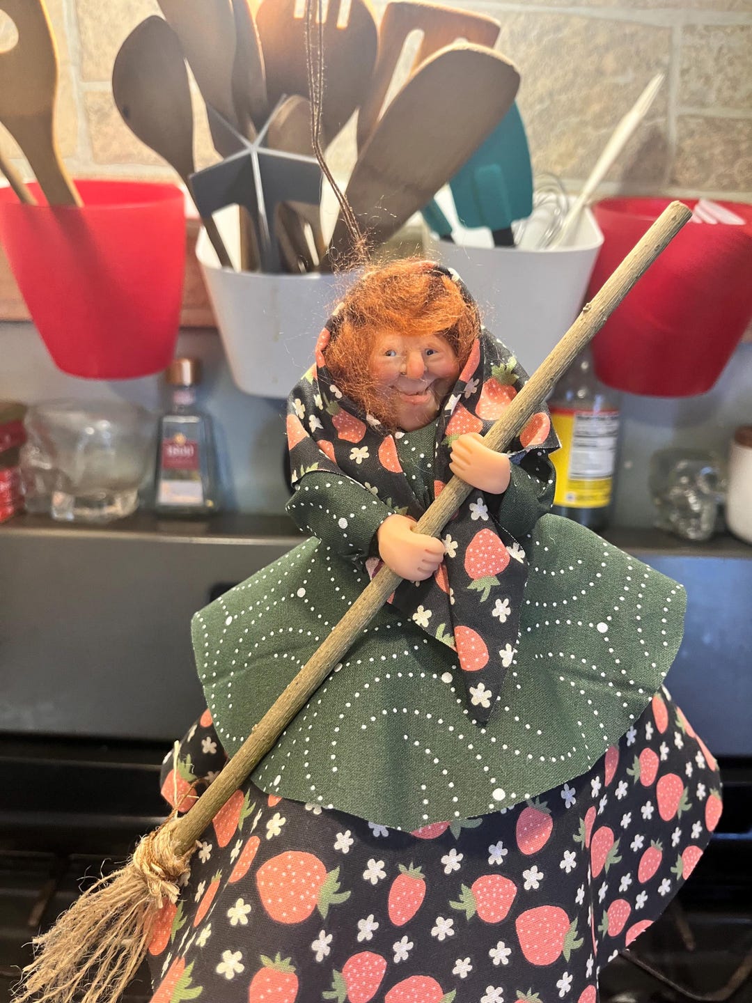 Eunice the Handmade Kitchen Witch Doll - Etsy