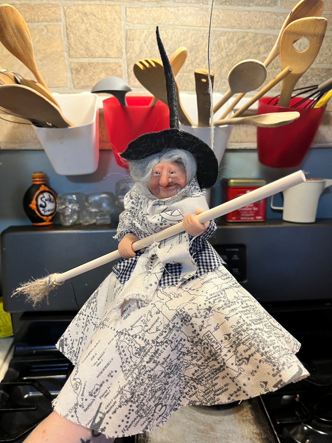 Jeanie the Handmade Kitchen Witch Doll - Etsy