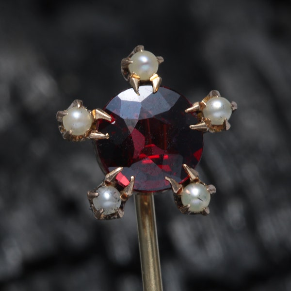 Garnet Stick Pin - Etsy