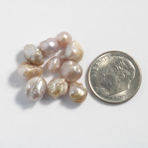 10 Natural Freshwater River Pearls. 17cts Total. Rare Loose All Natural ...