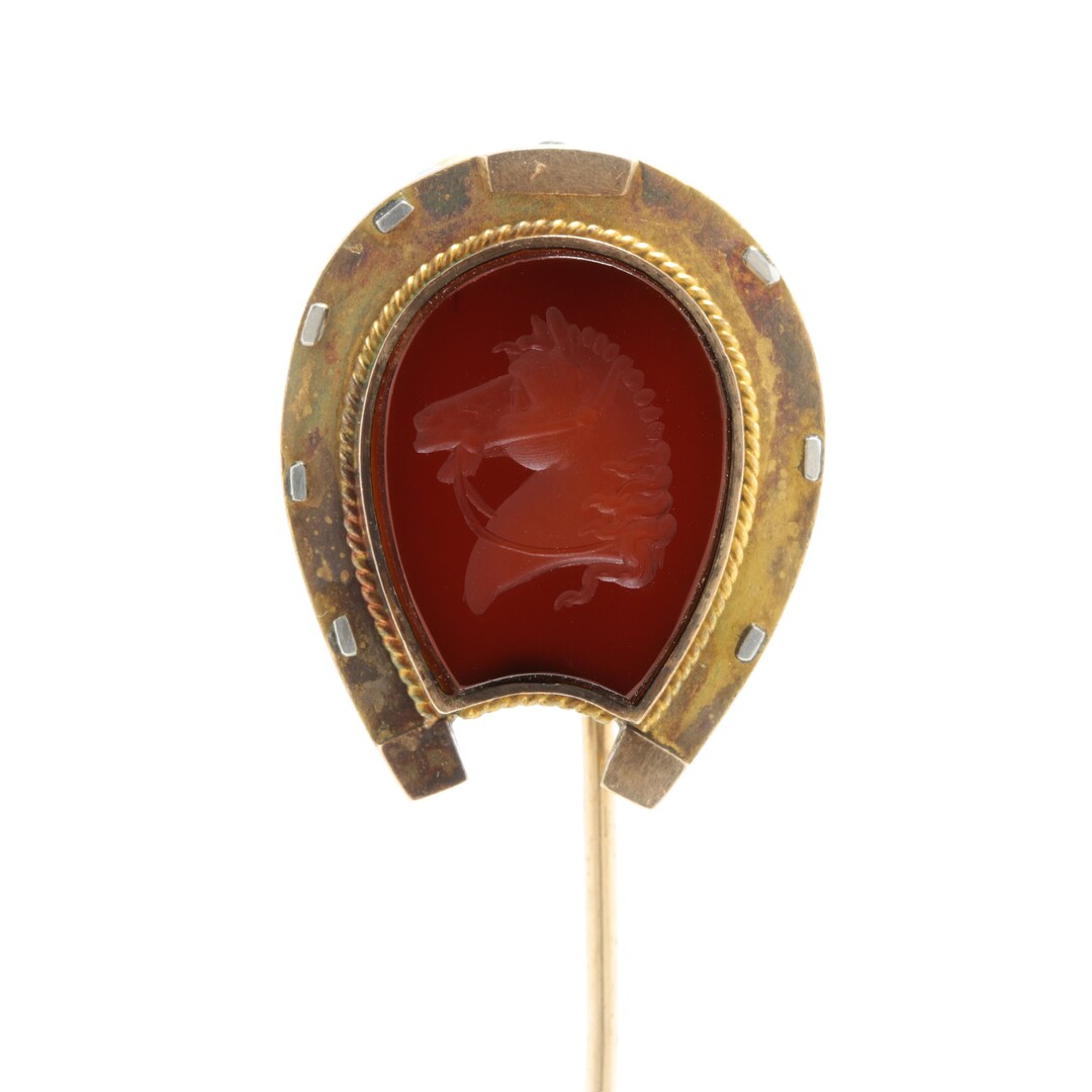 14kt Gold, Sardonyx Antique Vintage Stick Pin/stickpin/lapel/tie Pin ...