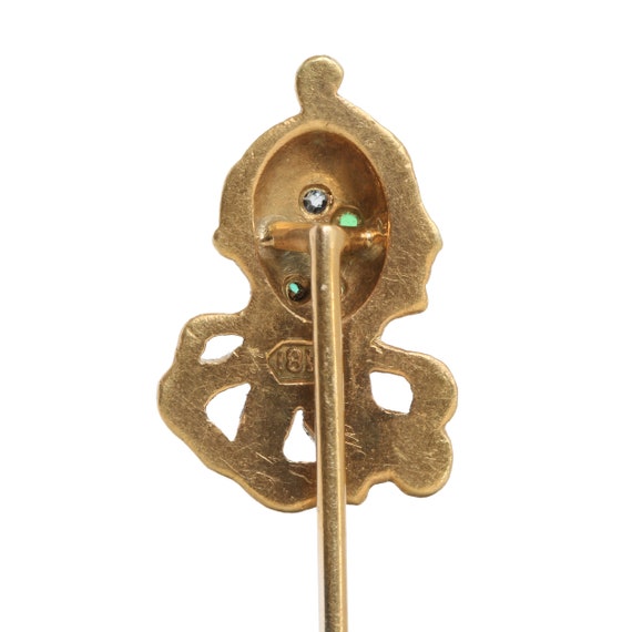 Antique Art Nouveau Cleopatra Diamond Stick Pin: 18k … - Gem