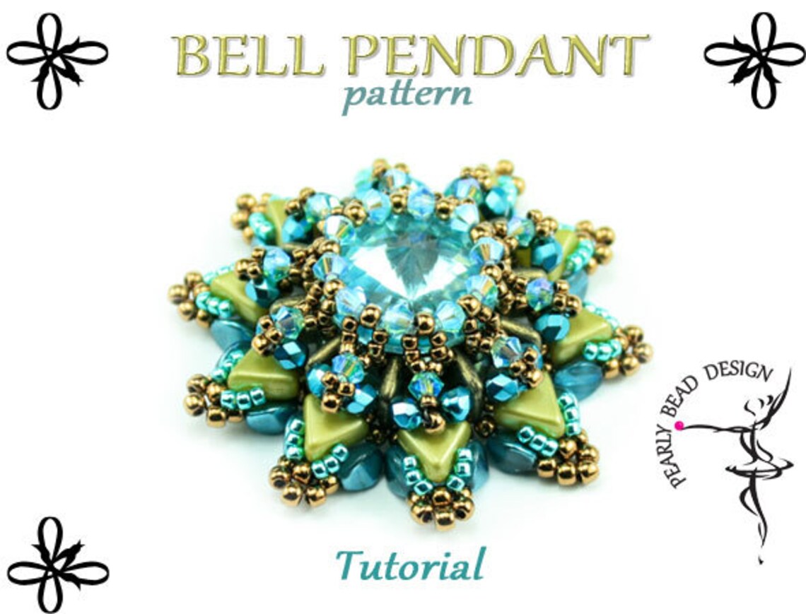 BELL Pendant Pattern Tutorial With Kheops Par Puca Beads and Quadra ...