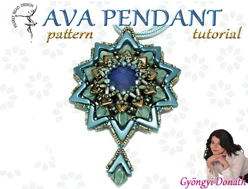 AVA Pendant Pattern With AVA and Silky Beads, DIY Tutorial - Etsy
