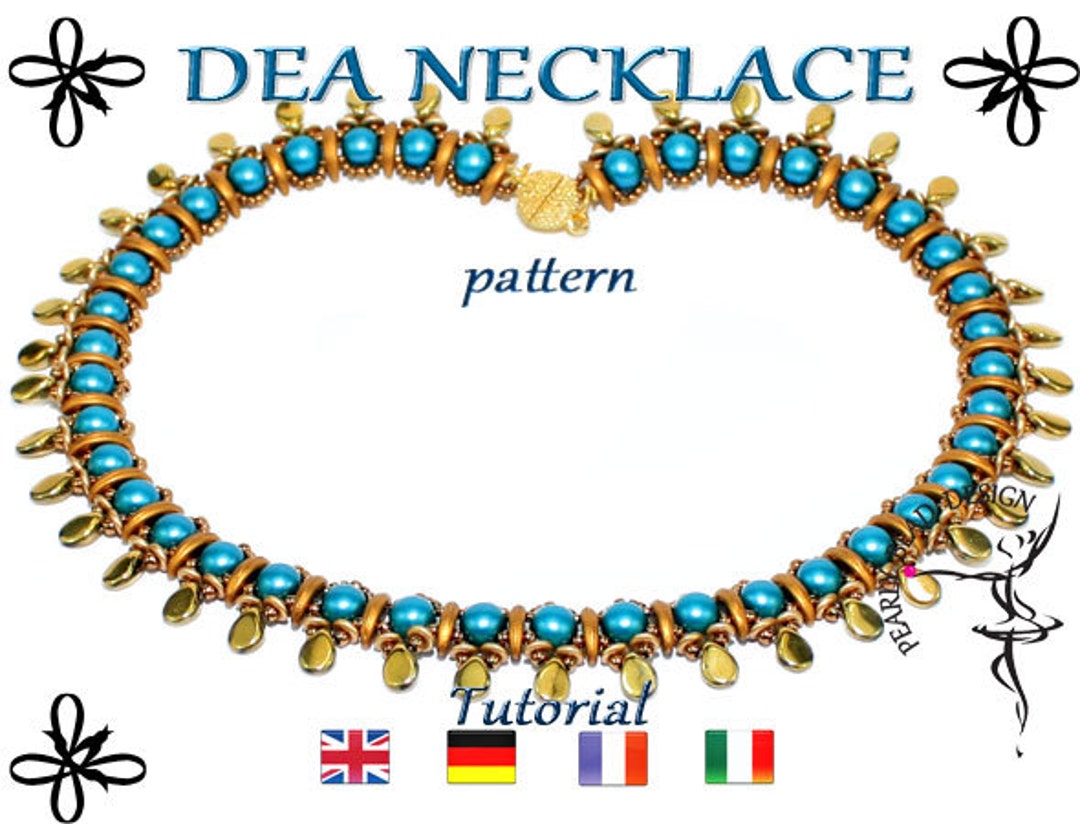 DEA Necklace Pattern With Crescent Beads, PIP Beads O Beads and Double ...