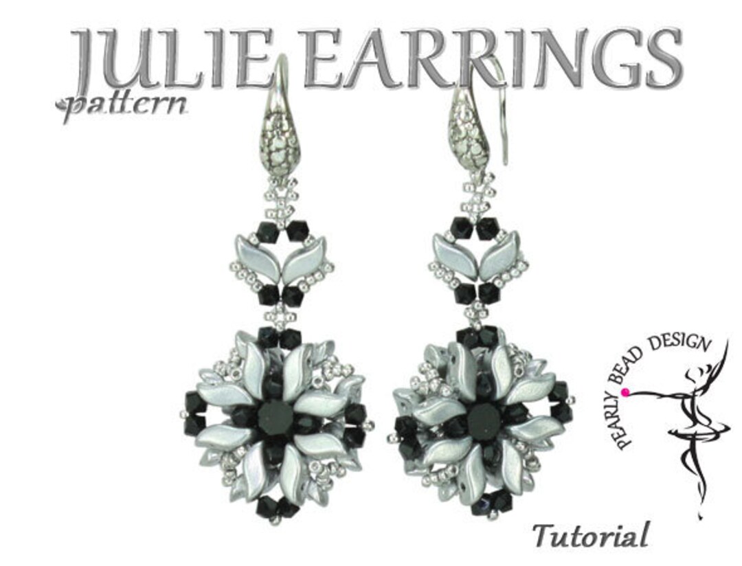 JULIE Earrings Pattern With Stormduo Beads, DIY Tutorial - Etsy