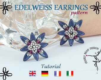 JULIE Earrings Pattern With Stormduo Beads, DIY Tutorial - Etsy