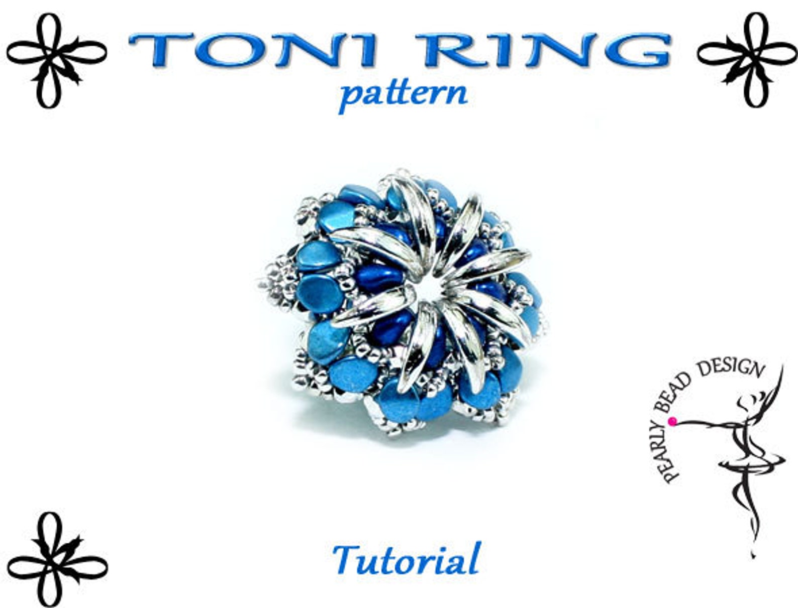 TONI RING Pattern Tutorial With Crescent and Pinch Beads - Etsy