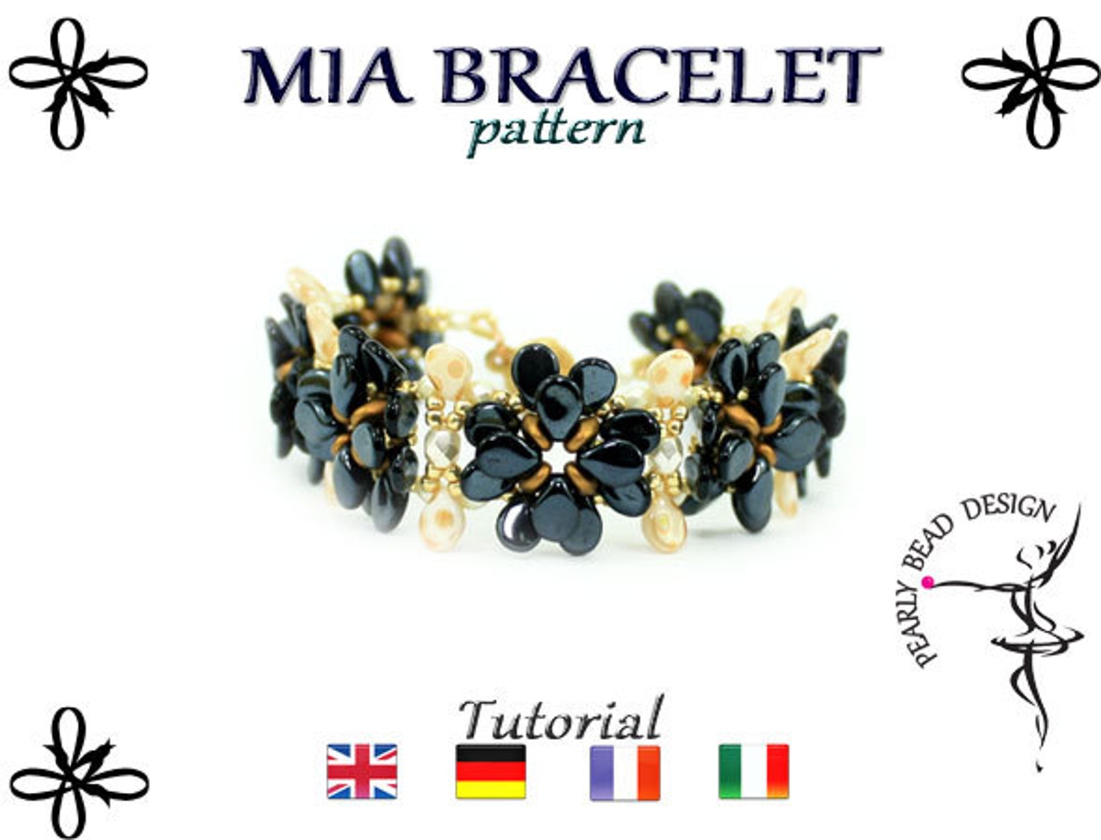MIA BRACELET Pattern With PIP Beads Tutorial - Etsy MIA BRACELET Pattern With PIP Beads Tutorial - Etsy