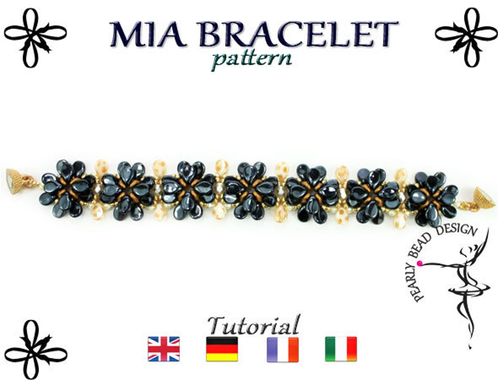 MIA BRACELET Pattern With PIP Beads Tutorial - Etsy MIA BRACELET Pattern With PIP Beads Tutorial - Etsy