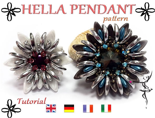 HELLA Pendant Pattern DIY Tutorial From Chilli Beads and Crescent Beads ...