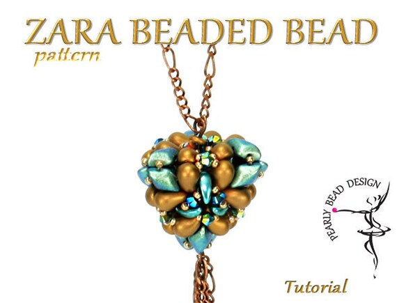ZARA Beaded-bead Pattern With Zoliduo and Gemduo Beads DIY | Etsy