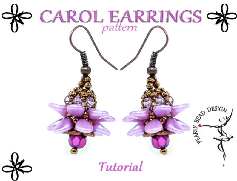 CAROL Earrings Pattern Tutorial With PIP Beads - Etsy