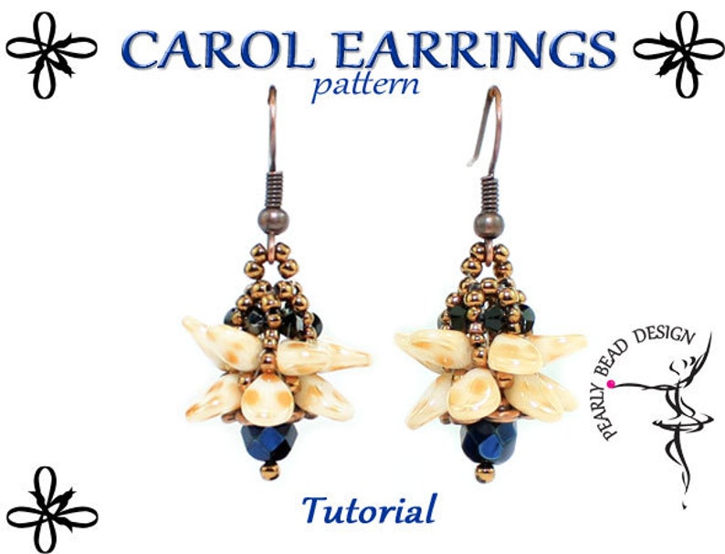 CAROL Earrings Pattern Tutorial With PIP Beads - Etsy