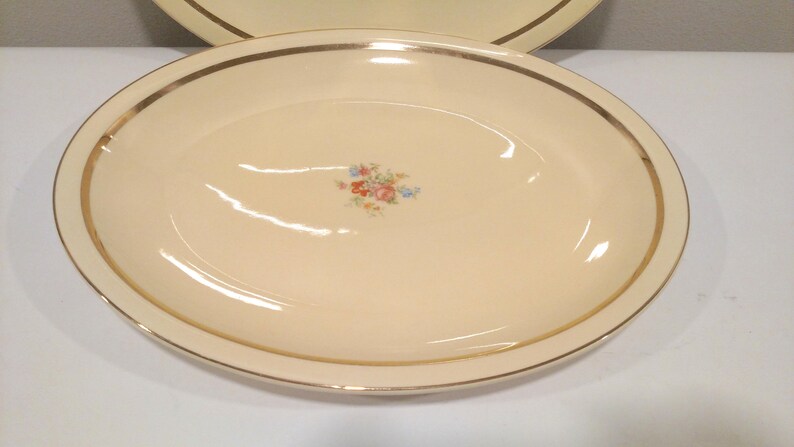 Qty. 2 Paden City Pottery Serving Platters Regal 22k Gold | Etsy