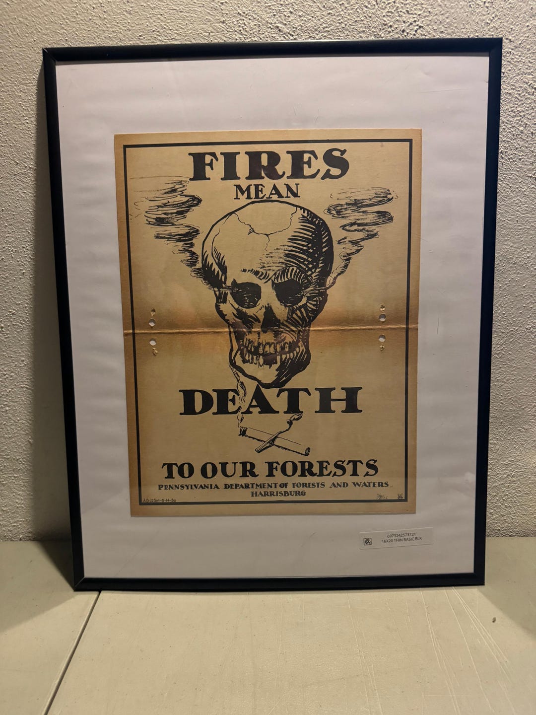 Vintage Forest Fire Poster Fires Mean Death - Etsy