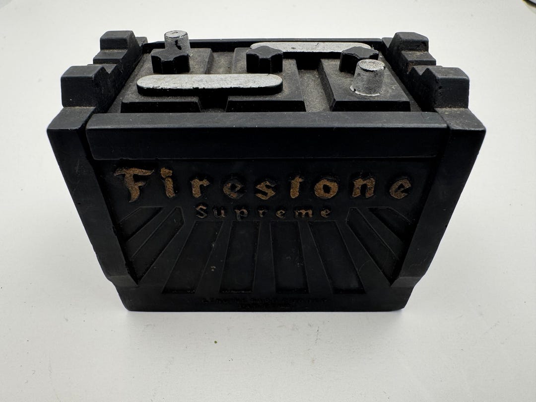 Vintage Firestone Battery Desk Top Piece - Etsy