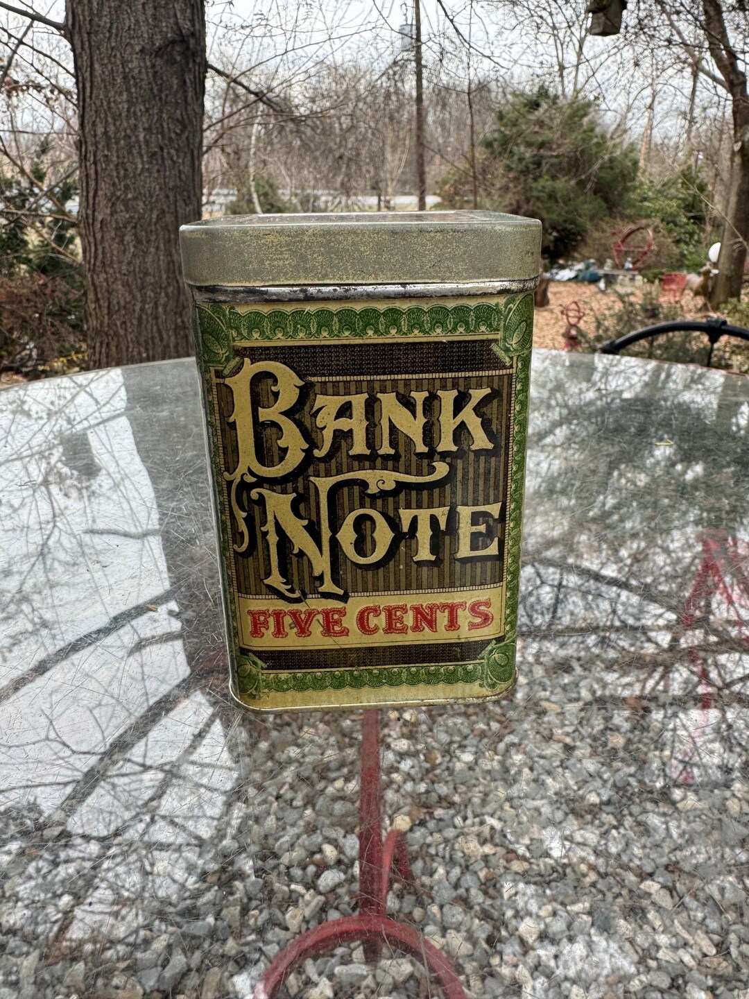 Vintage Bank Note Cigar Tin - Etsy
