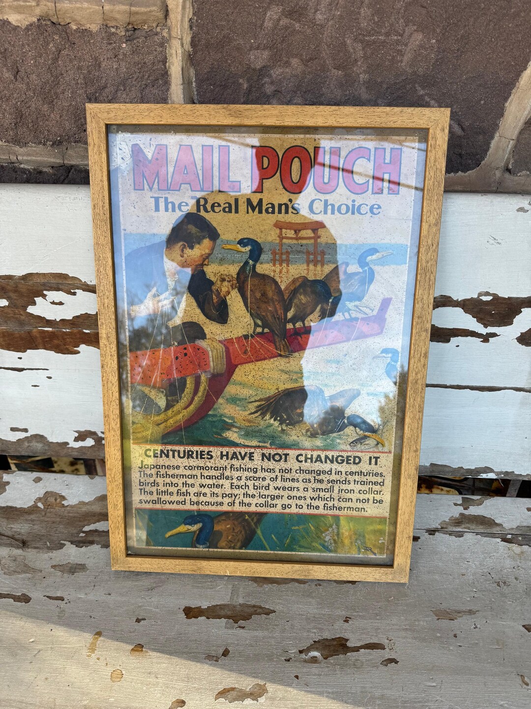 Vintage Mail Pouch Sign Cardstock the Real Mans Choice Framed RARE - Etsy