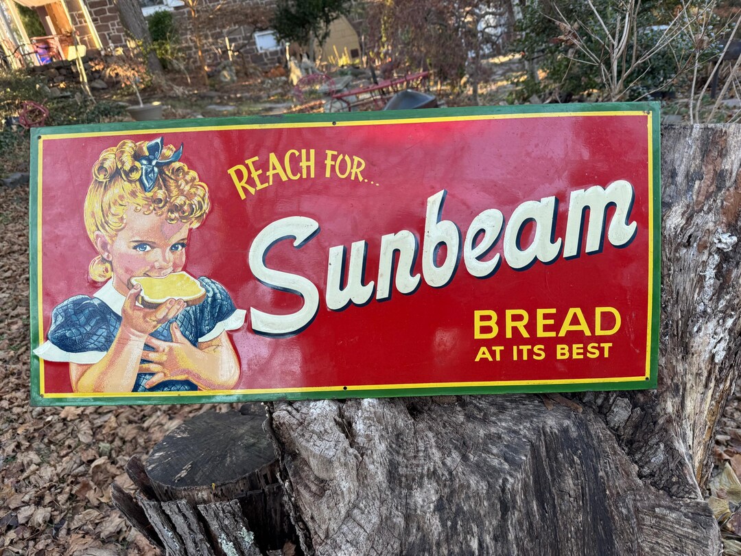 Vintage Sunbeam Bread Sign 1950s - Etsy