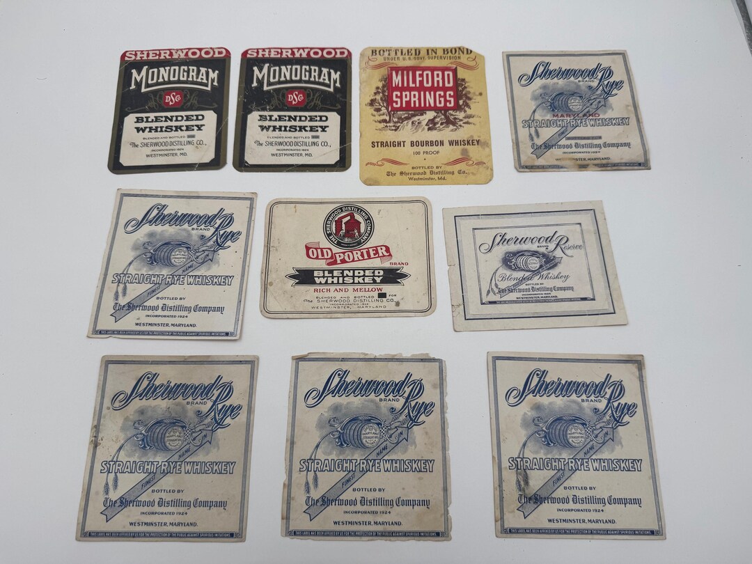 Vintage Whiskey Labels New Old Stock Lot of 10 - Etsy