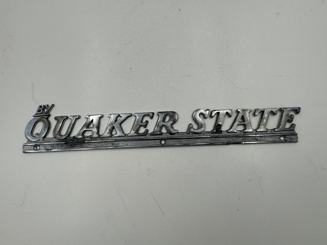 Vintage Quaker State Sign Emblem - Etsy
