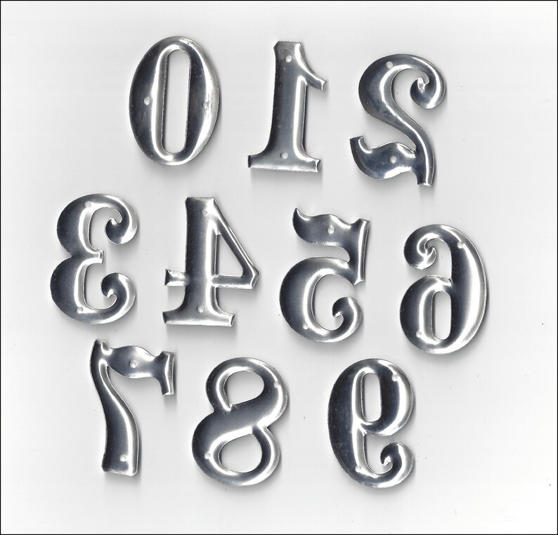 Metal Numbers Set 0 Through 9 Aluminum 1.5 - Etsy