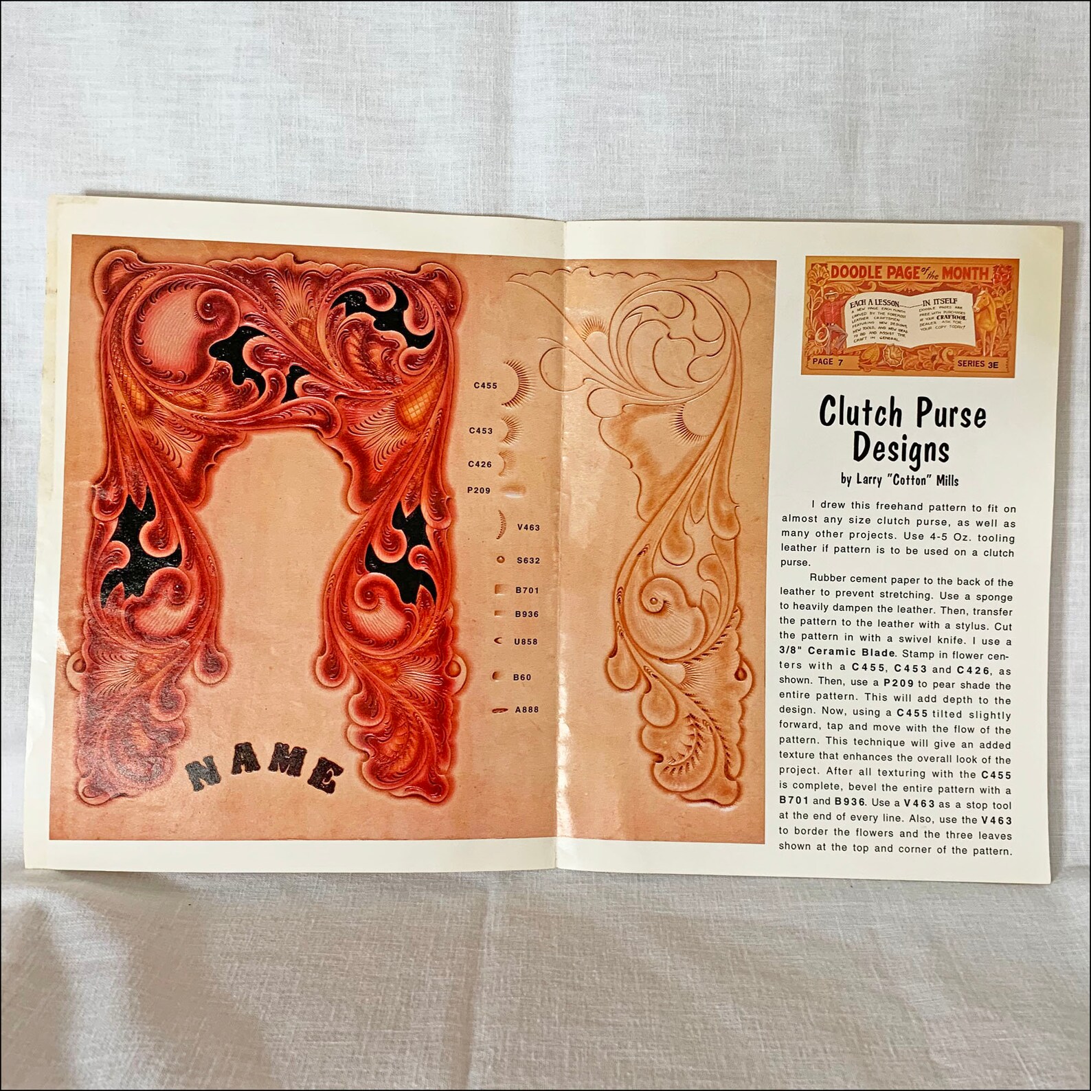 Clutch Purse Designs Vintage Tandy Doodle Page 1990s - Etsy