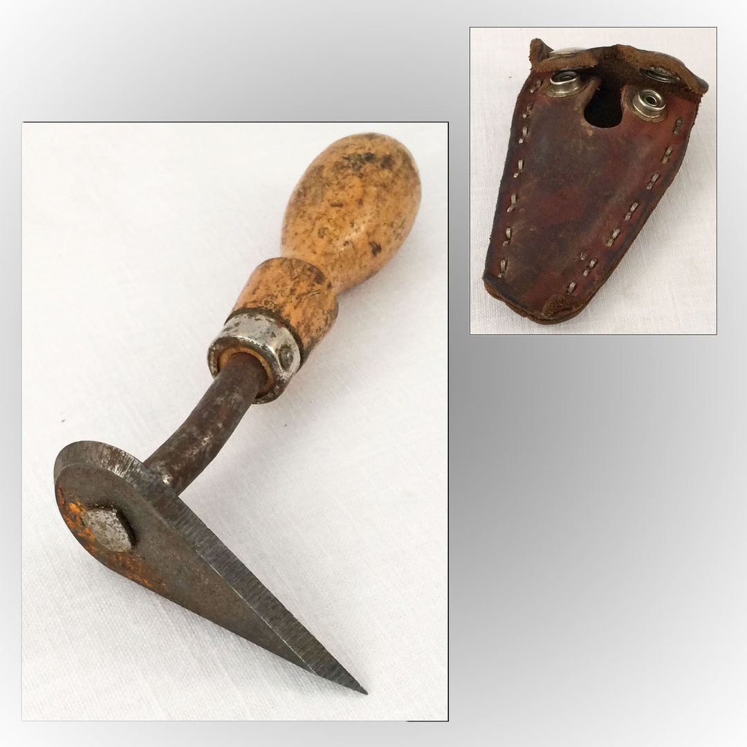 Vintage Shave Hook With Leather Guard - Etsy