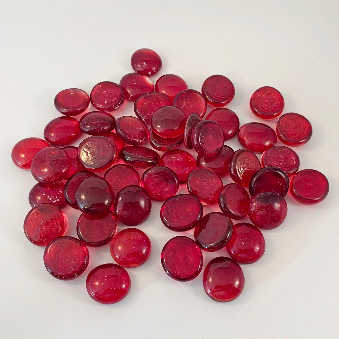 Ruby Red Glass Gems, 50 Pc AS IS - Etsy