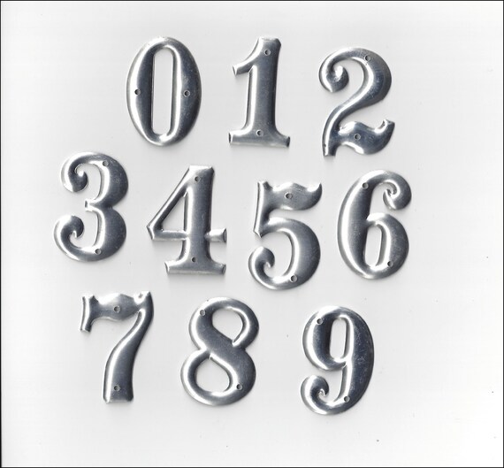 Metal Numbers Set 0 Through 9 Aluminum 1.5 - Etsy