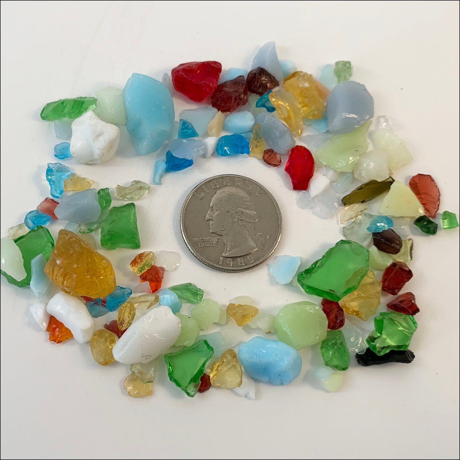 Mixed Color Glass Chips 11 Oz - Etsy