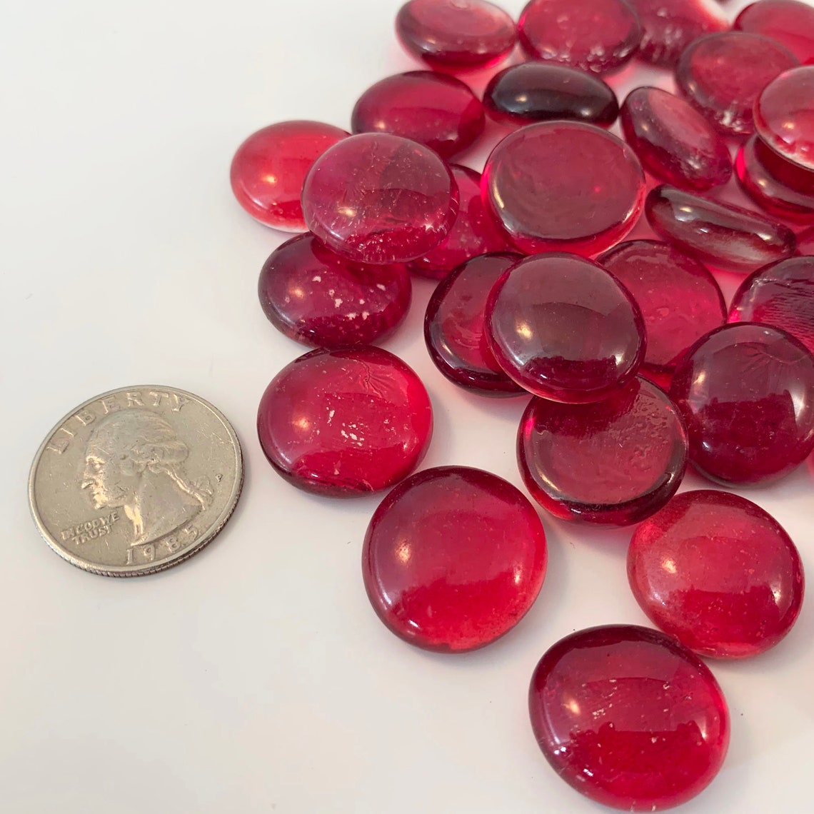Ruby Red Glass Gems, 50 Pc AS IS - Etsy