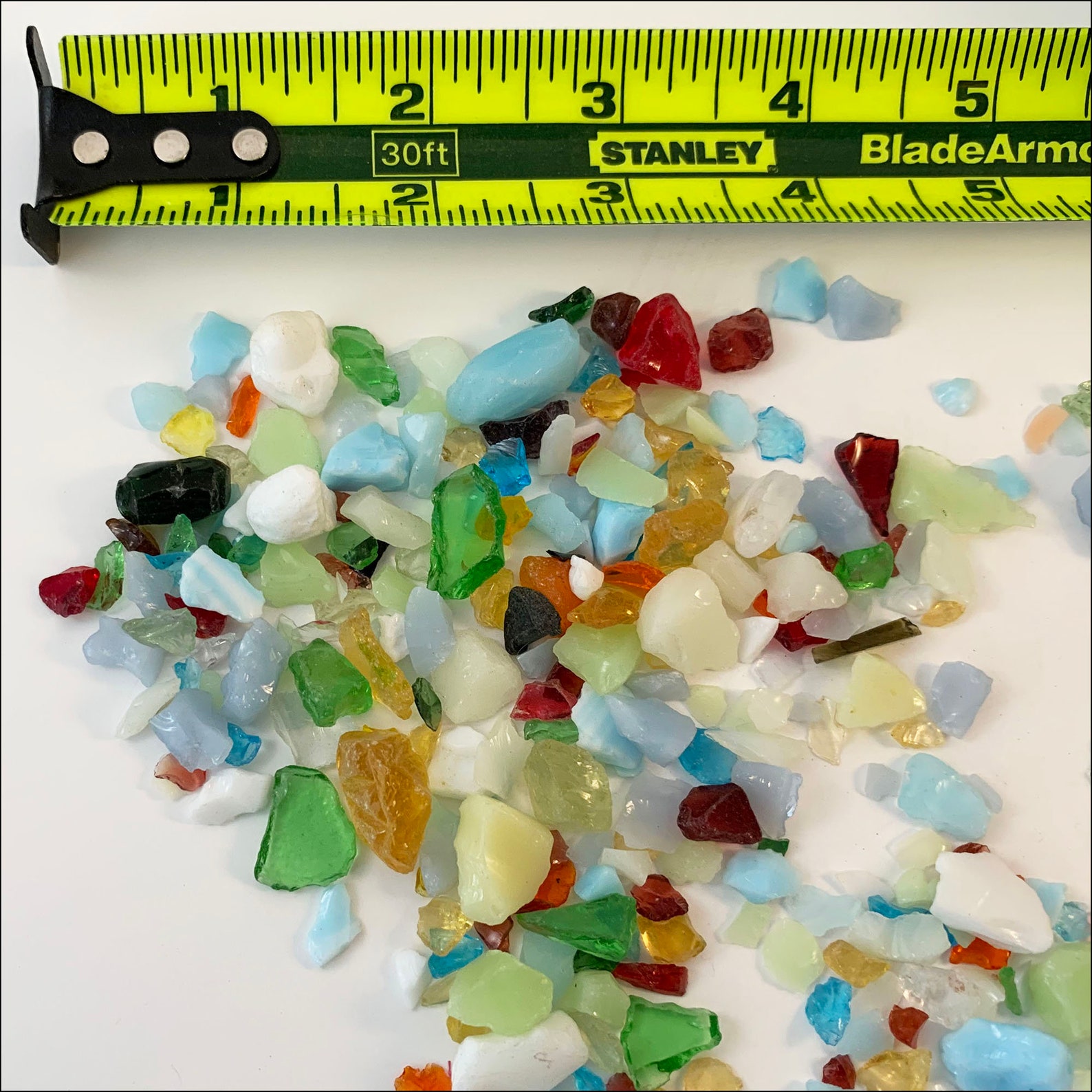 Mixed Color Glass Chips 11 Oz - Etsy