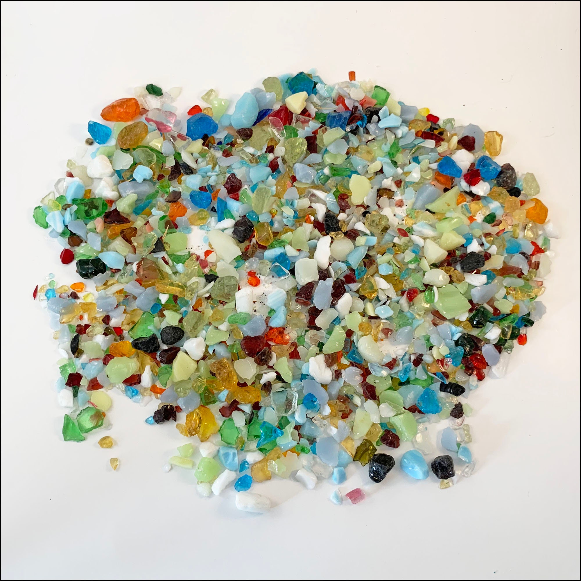 Mixed Color Glass Chips 11 Oz - Etsy