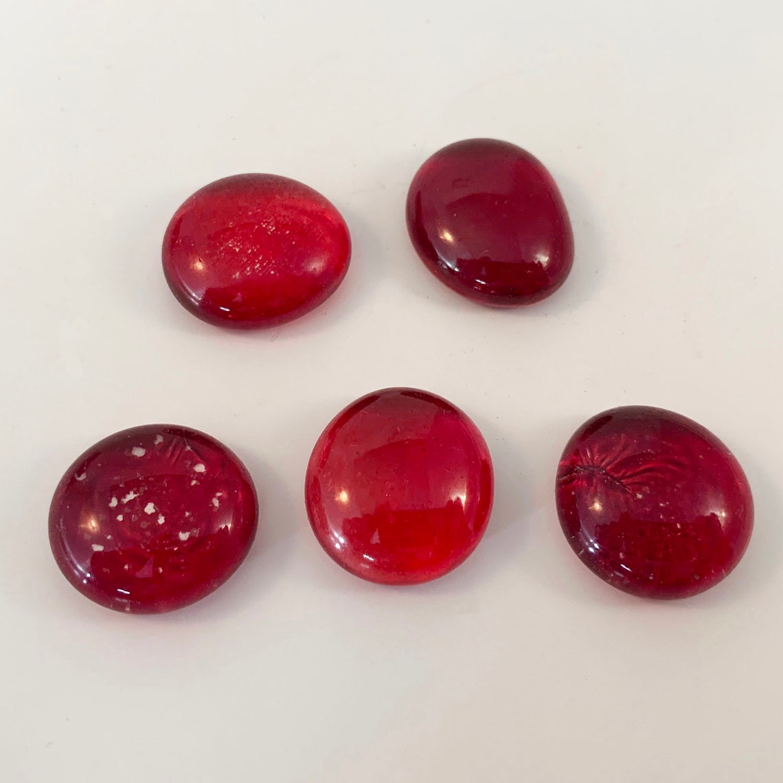 Ruby Red Glass Gems, 50 Pc AS IS - Etsy