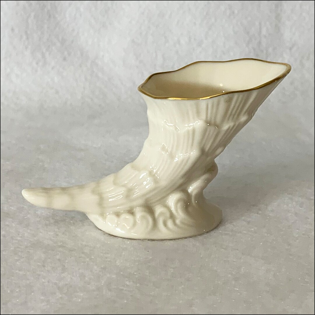 Vintage Lenox Miniature Cornucopia 24k Gold Trim - Etsy