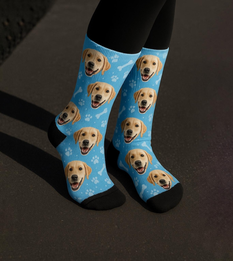 Custom Dog Printed Socks Personalized Photo Socks Custom Printed ...