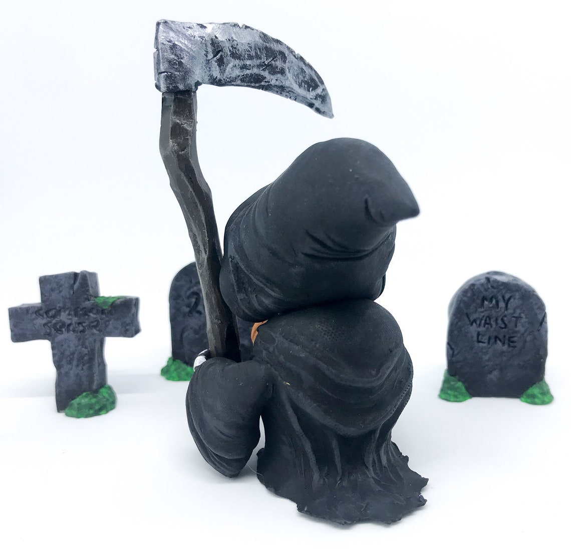 The Grim Reaper Creepy Cute Polymer Clay Figure Halloween - Etsy