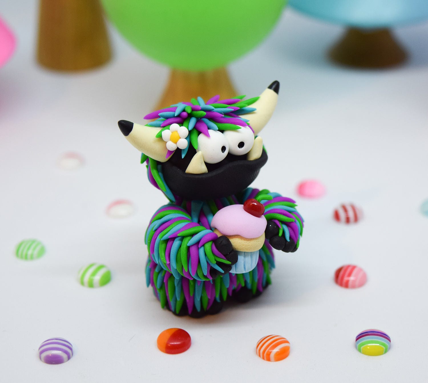 Mrs Monster Cute Monster Gift for Her Gift for Him Rainbow - Etsy