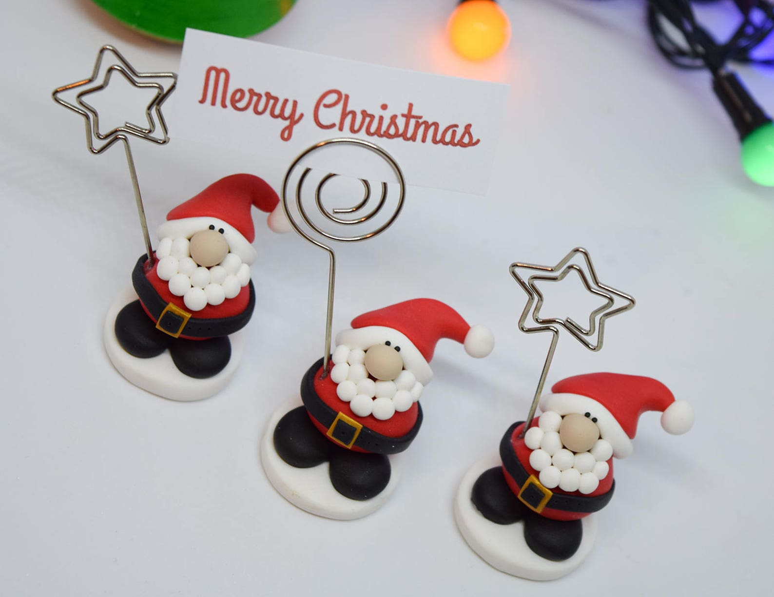 Christmas Table Name Holders Santa Table Decorations Name | Etsy UK